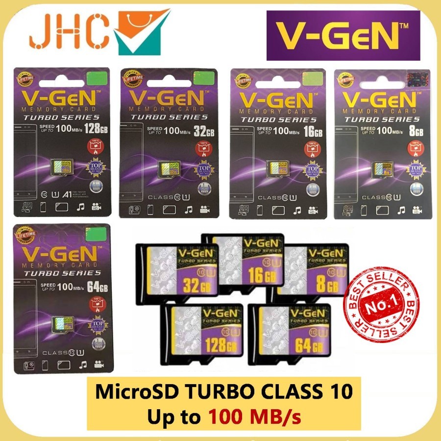 微型 SD VGEN 渦輪級 10 8GB 16GB 32GB 64GB 128GB MicroSD V-GeN 8GB | 蝦皮購物