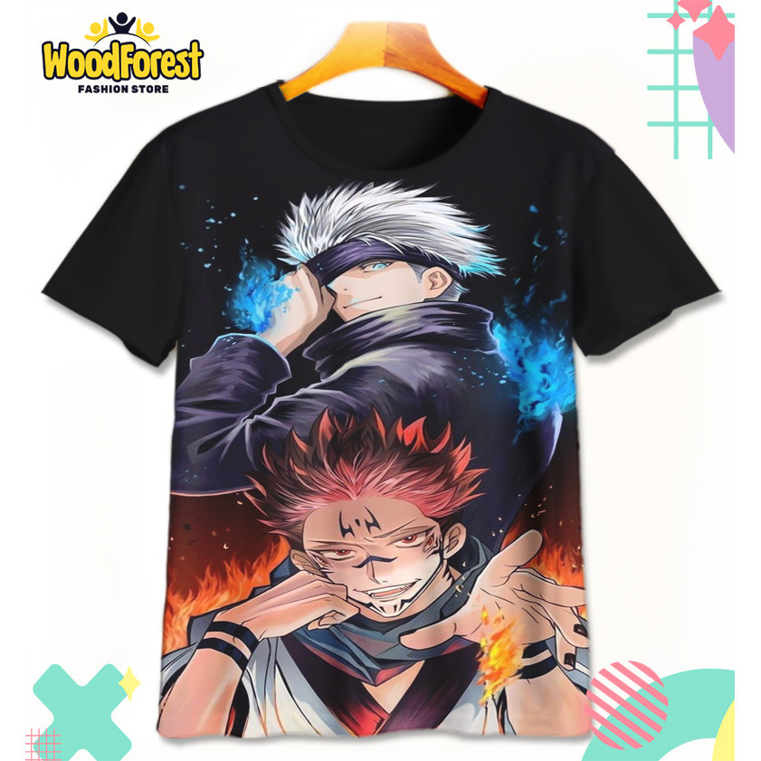 Jujutsu Kaisen Satoru Gojo v4 兒童 T 恤動漫 Satoru Gojo 3D 打印漫畫兒童 | 蝦皮購物
