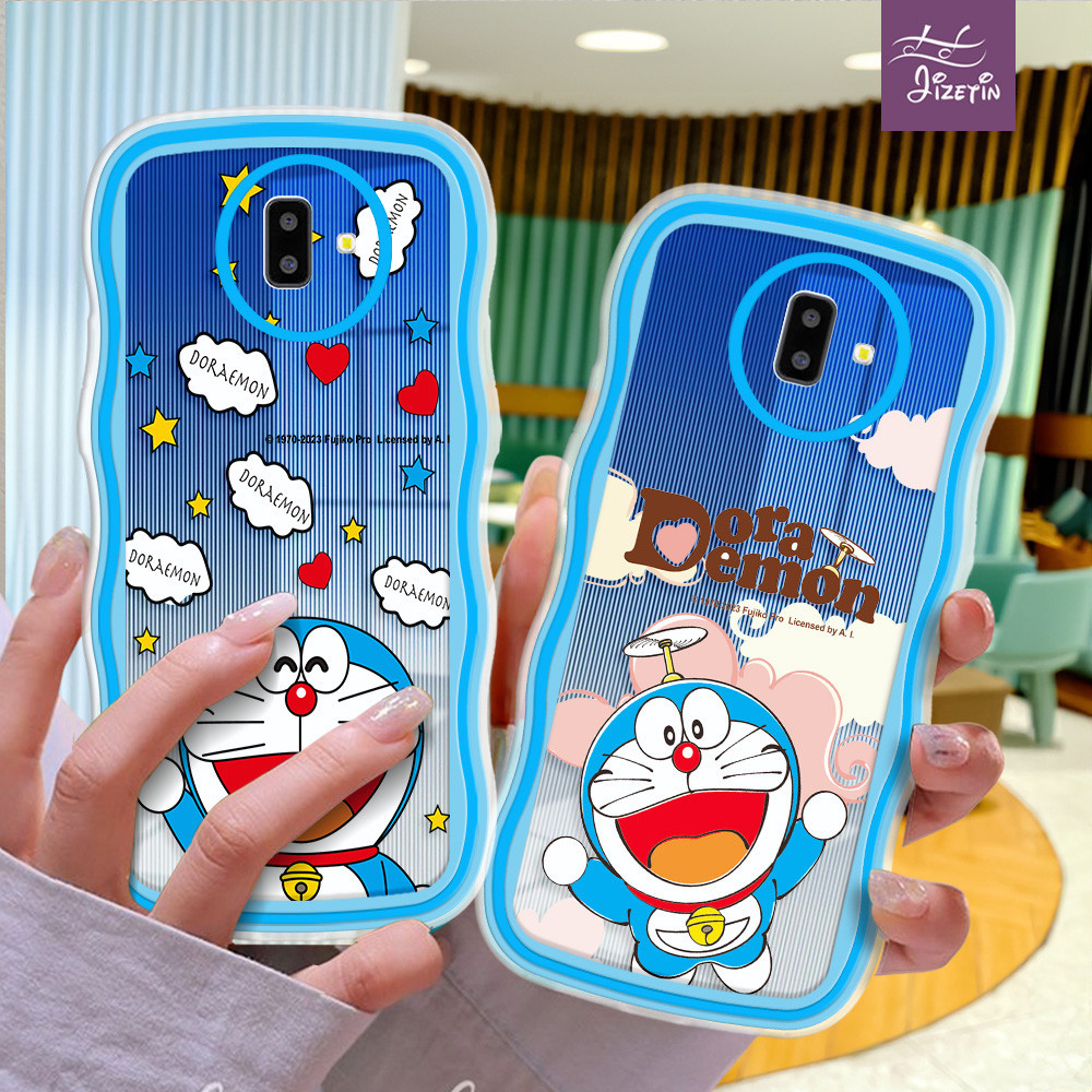 SAMSUNG 揮手藍貓大臉奇形 hp 手機殼適用於三星 j6、j5、j4、j730、j700、plus、prime、2 | 蝦皮購物