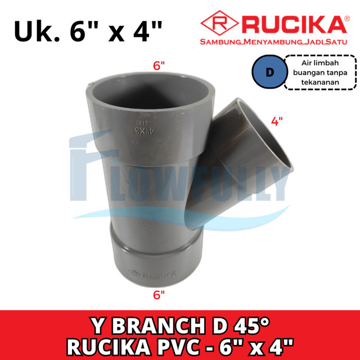 Y 分支 D 6 x 4 英寸 RUCIKA PVC TY 45 度 Y 45 | 蝦皮購物