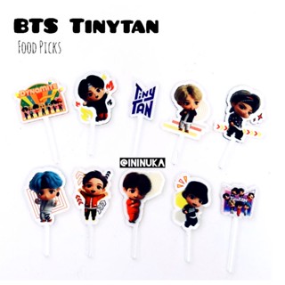 Bento Food Pis Kter 動畫 Bts Tinytan 串燒便當水果叉蛋糕便當工具 | 蝦皮購物