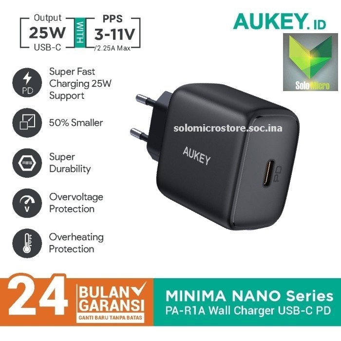 充電器 Cas Aukey PA-R1A 25W Minima Nano USB-C PD 3.0 帶 PPS | 蝦皮購物