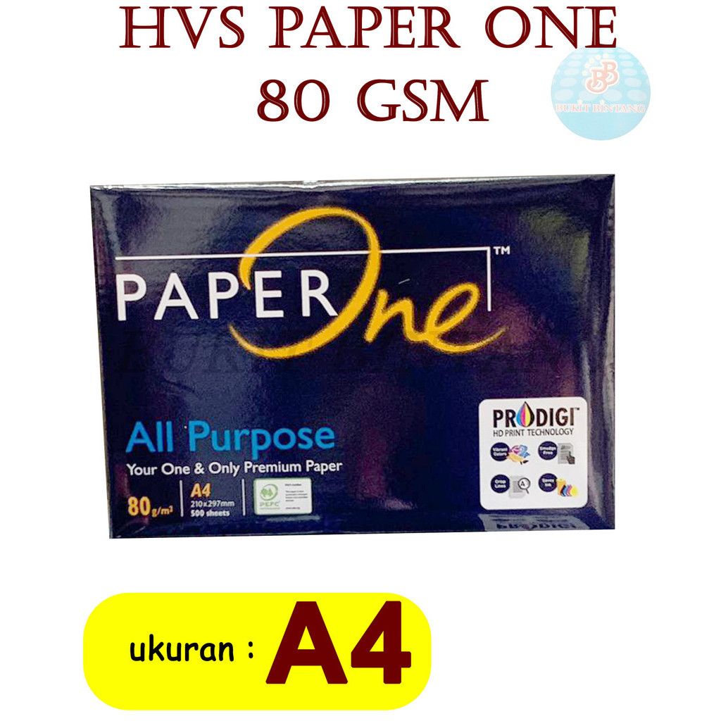Hvs PaperOne 80gsm A4 尺寸 1 令 500 張 | 蝦皮購物