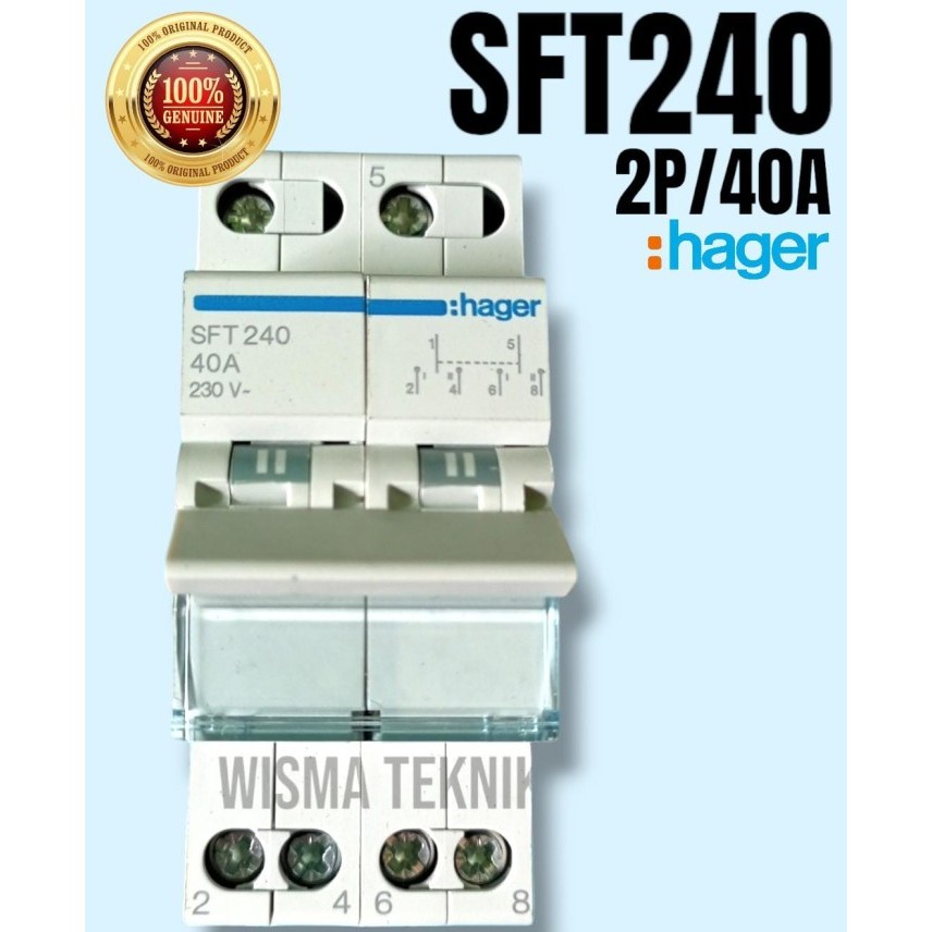 Always Trust Cos/轉換開關/歐姆 Hager 開關 2P 40A 型 Sft240 | 蝦皮購物