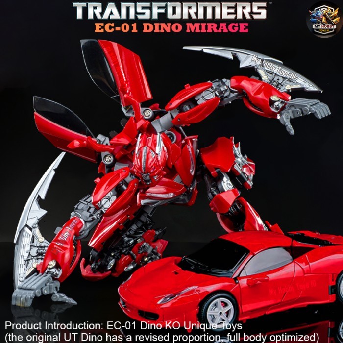 TRANSFORMERS FERRARI 人偶機器人變形金剛恐龍幻影變形車法拉利複製 KO 獨特玩具 UT-R06 紅色 | 蝦皮購物