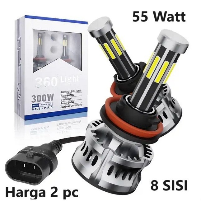 光盤價格 8 SIDED COB LED 燈座 H1 H7 HIR2 9012 55W 高級通用汽車 | 蝦皮購物