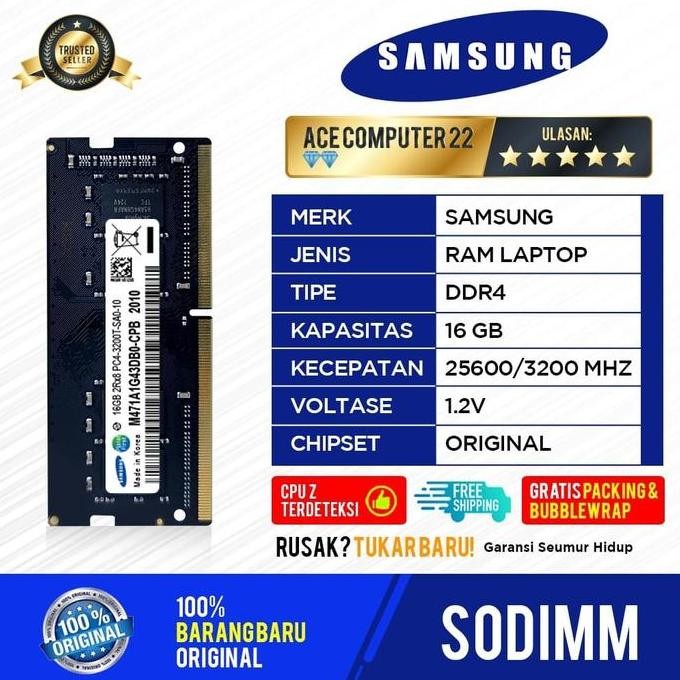 SAMSUNG 內存三星 SODIMM DDR4 16GB PC-5600 3200MHz | 蝦皮購物