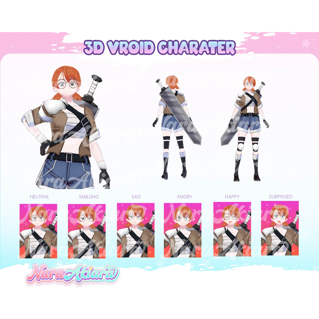 LAYAR 直接使用 3D Vroid Characters Ready to Appear on Your Scree | 蝦皮購物