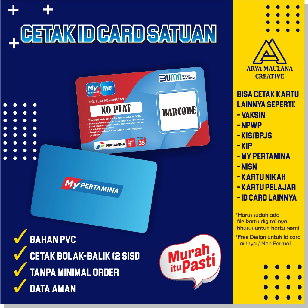 打印 MY PERTAMINA CARD 員工停車組織會員 PVC 材料厚度定制設計打印身份證打印 ID 卡打印打印 M | 蝦皮購物