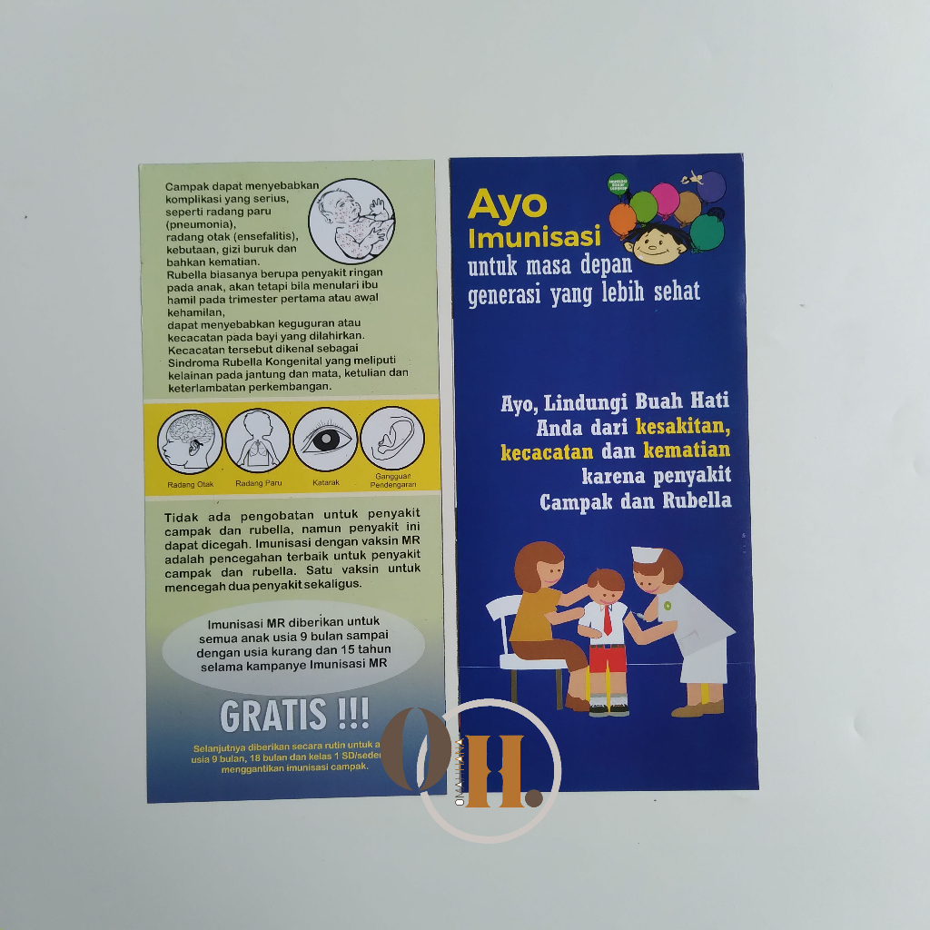 傳單 Let's Immunization Flyer MR Rubella Flyer Campak Rubella | 蝦皮購物