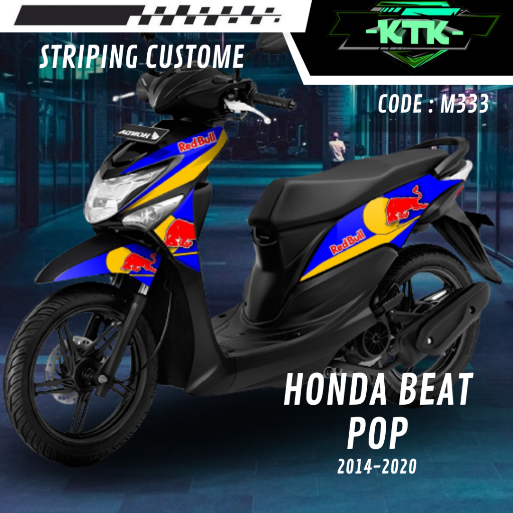 HONDA Lis 貼紙清單貼紙配件變化保護車身條紋摩托車本田 Beat Pop M333 年 2014 2015 20 | 蝦皮購物