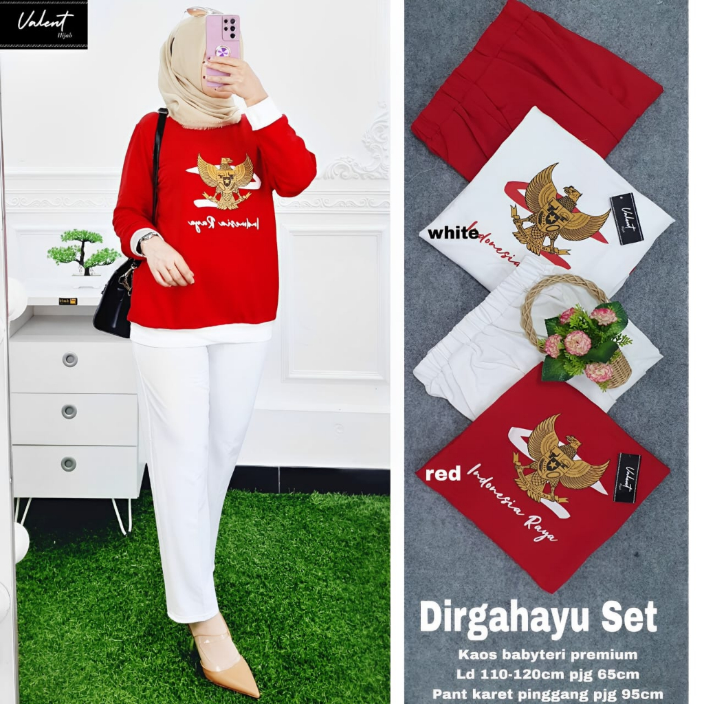 Garuda SET JUMBO《Unk》Yu SET VALEN SET 女裝紅白LD 114-124CM | 蝦皮購物