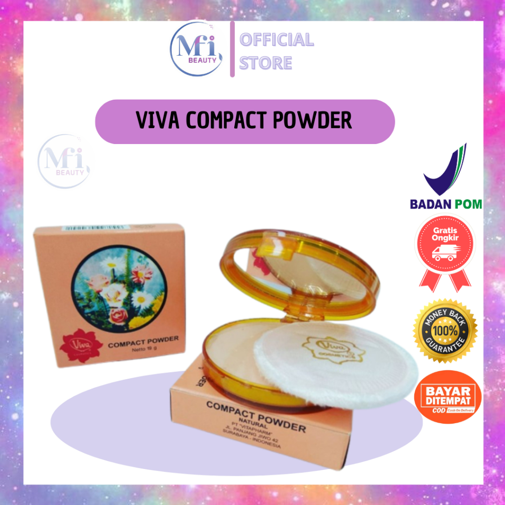 Mfi Viva Compact Powder 有 3 種顏色可供選擇 19gr | 蝦皮購物
