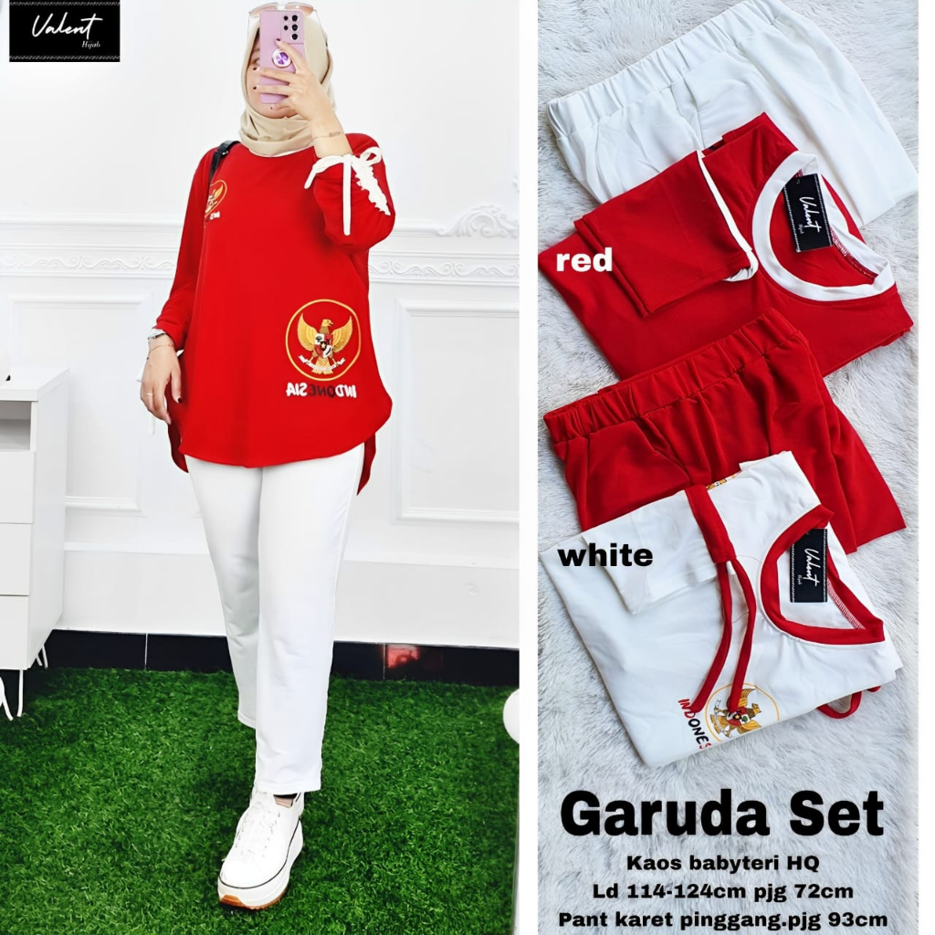 Garuda SET JUMBO《Unk》Yu SET VALEN SET 女裝紅白LD 114-124CM | 蝦皮購物
