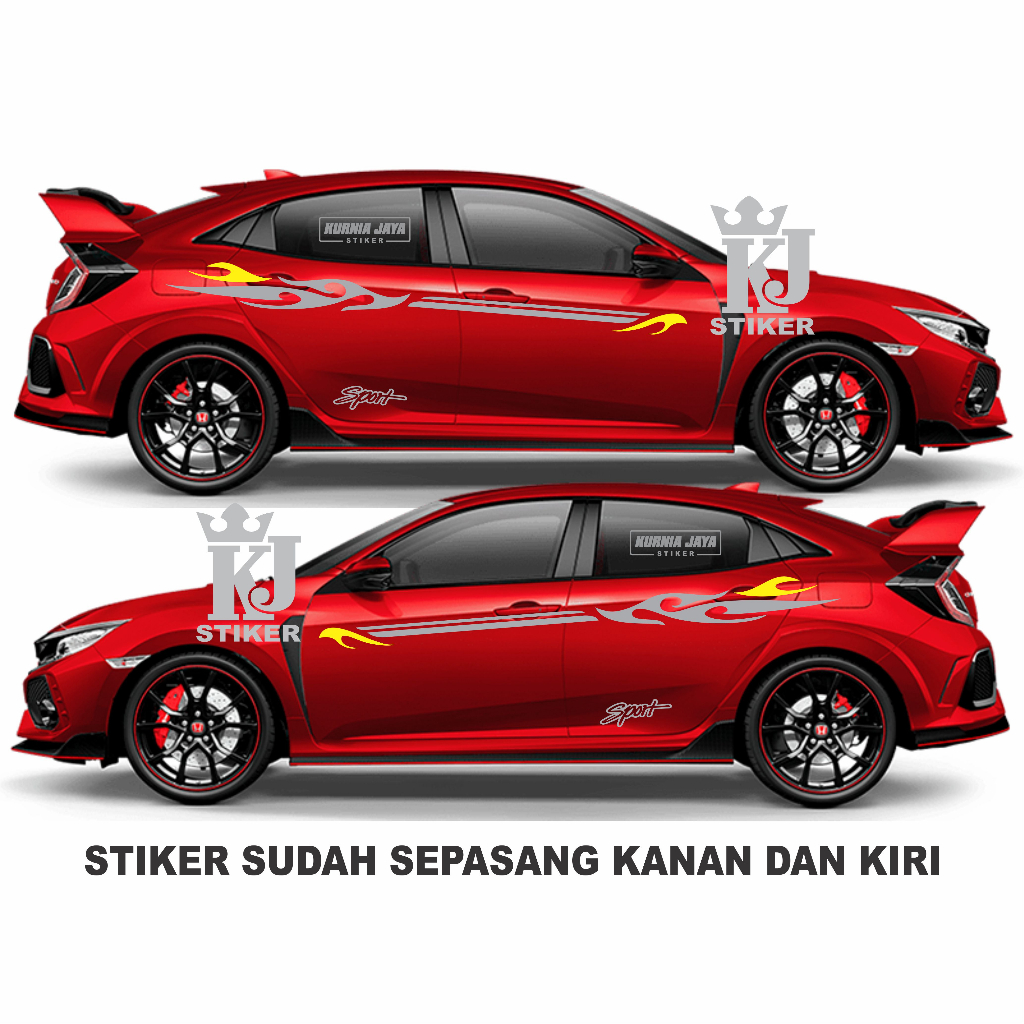 Kj Sticker 轎車 Vios Civic 03 條紋清單貼紙 | 蝦皮購物