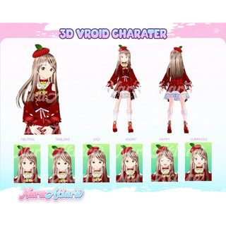 與 3D Vroids Nacha Christmas Anime Girl Characters 一起使用 3D Vr | 蝦皮購物