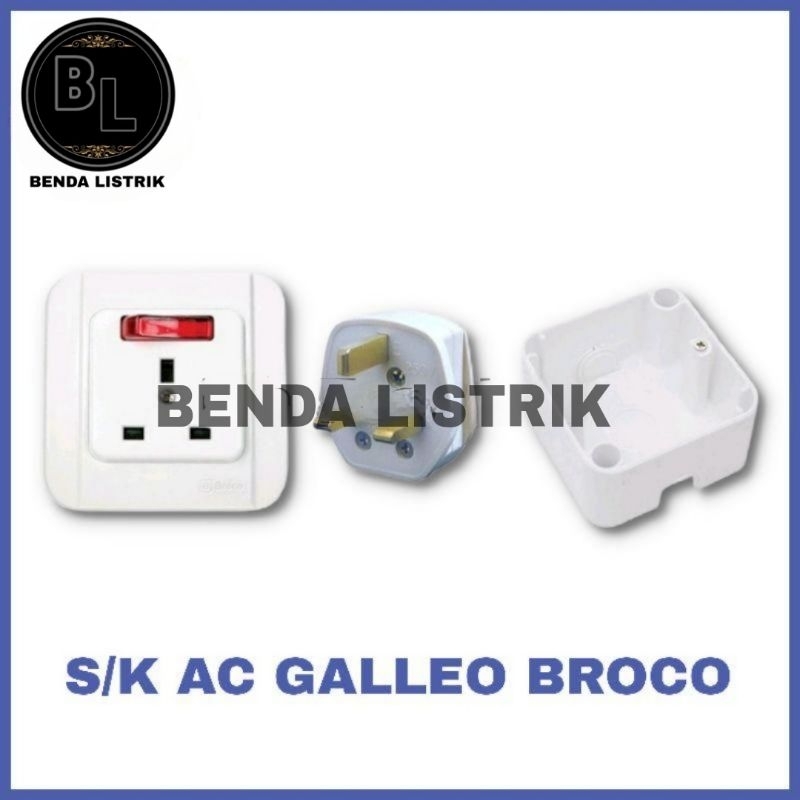 停止接觸 AC 開關完整的白色 Galleo Broco 停止接觸 Broco Galleo AC 完整 OB | 蝦皮購物