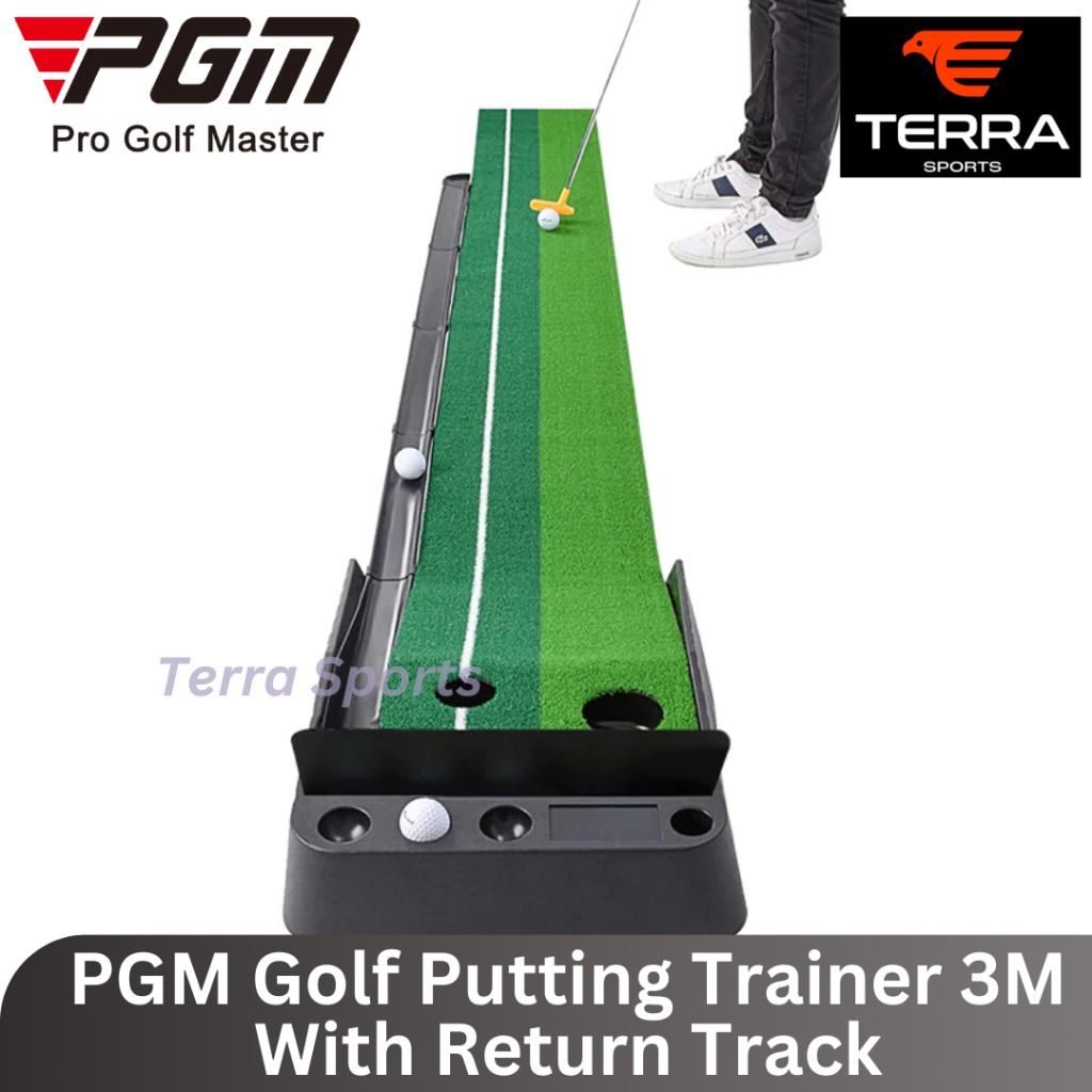 Pgm 高爾夫推桿訓練墊 3M 帶回程軌道高爾夫練習地毯 | 蝦皮購物