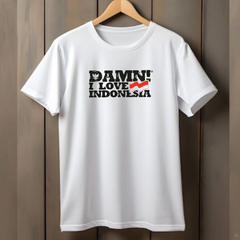 Baju KAOS Tshirt DAMN I LOVE INDONESIA Cotton Combed 30s 有現貨 | 蝦皮購物