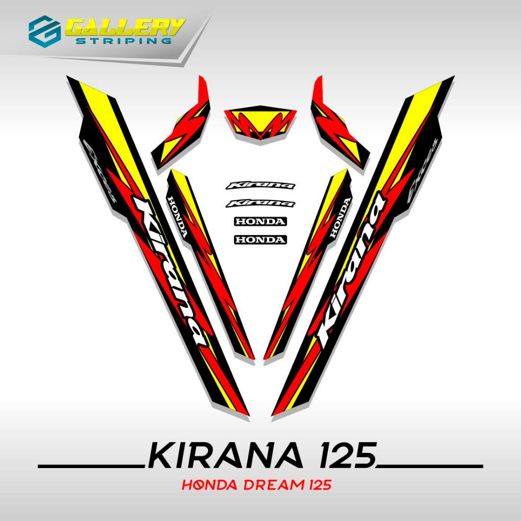 HONDA KIRANA 條紋圖案 7 DREAM 125 KIRANA 125 EXCESS 條紋貼紙貼紙 HONDA | 蝦皮購物