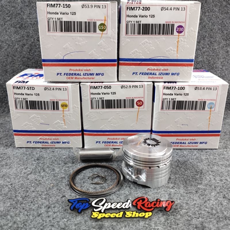 活塞 FIM 77 SEHER 尺寸 52,4 52,9 53,4 53,9 54,4 適用於 VARIO 125 BE | 蝦皮購物