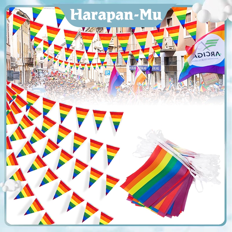 彩虹旗驕傲旗 LGBT旗彩虹和平旗嘉年華派對旗裝飾旗 | 蝦皮購物