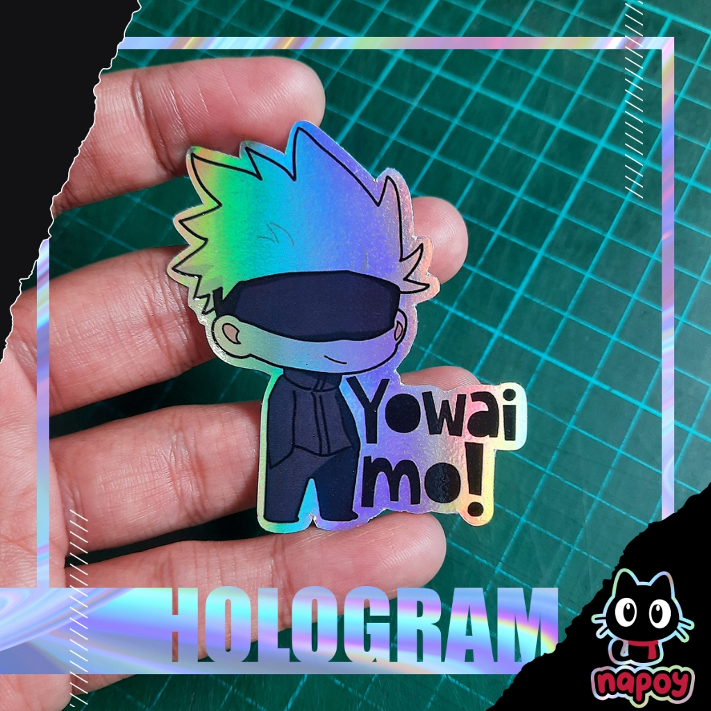 全息圖動漫 Jujutsu Kaisen Satoru Gojo Yowai Mo 貼紙 | 蝦皮購物