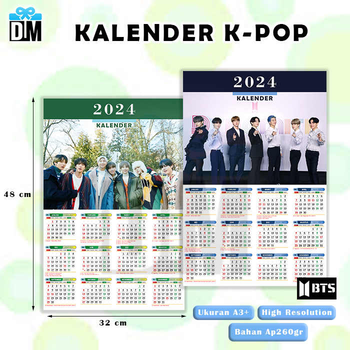 年曆日曆 2024 2025 2026 KPOP BTS BLACKPINK CUSTOM CORAT Scribble | 蝦皮購物