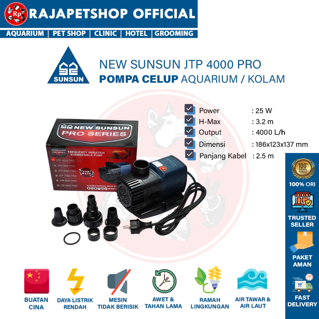 全新 SUNSUN Moslem 4000 PRO 潛水水泵水族池泵 | 蝦皮購物