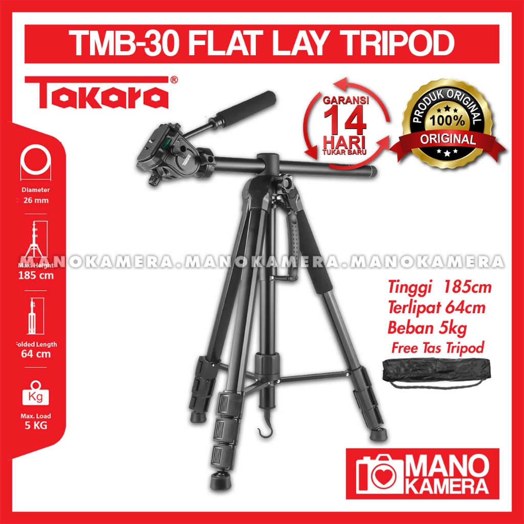 Takara TMB-30 頂置平躺三腳架獨腳架流體雲台平面 | 蝦皮購物