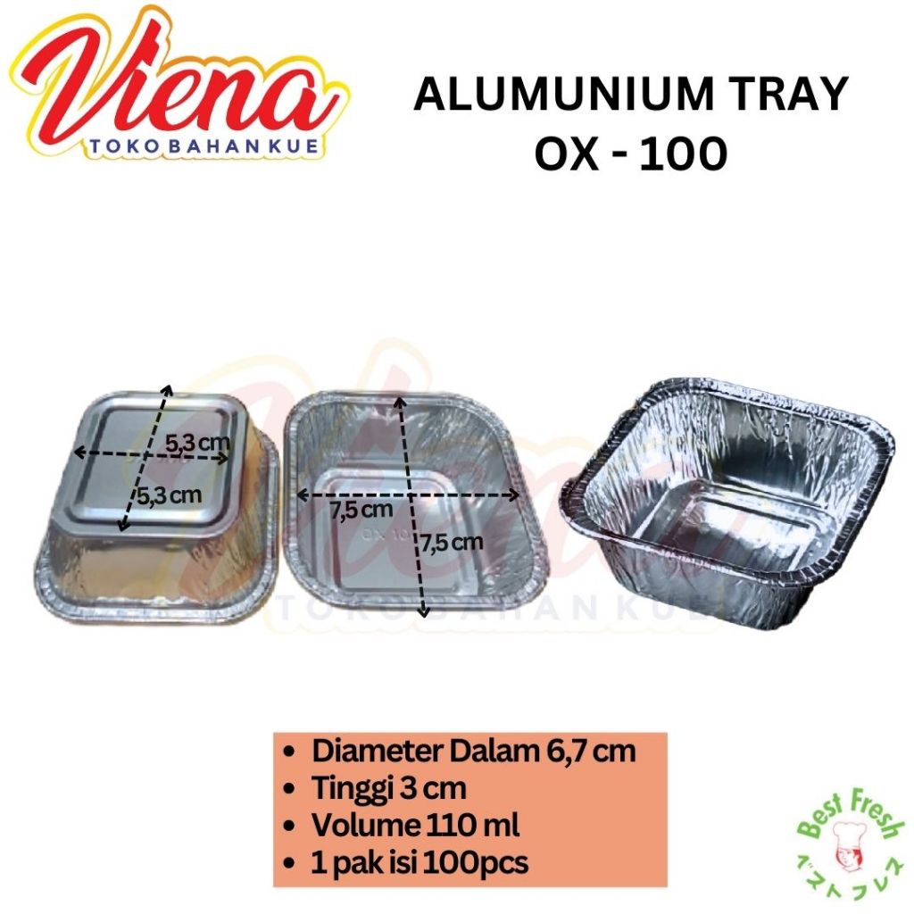 鋁箔托盤 OX 100 內容 10 件鋁箔杯 Alutray | 蝦皮購物