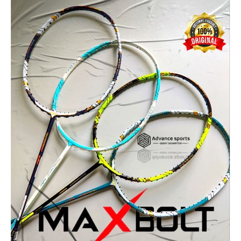 Maxbolt THUNDERBOLT 原裝羽毛球拍 100 張力 35 磅免費線和握把 | 蝦皮購物