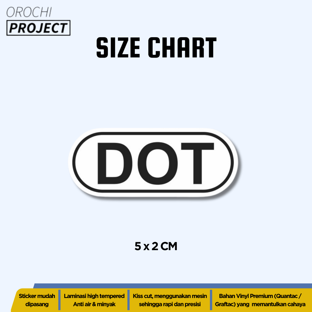 Orochi PROJECT 貼紙 DOT 貼紙 DOT 貼紙 Logo DOT 貼紙頭盔 DOT 貼紙品牌 DOT 貼 | 蝦皮購物