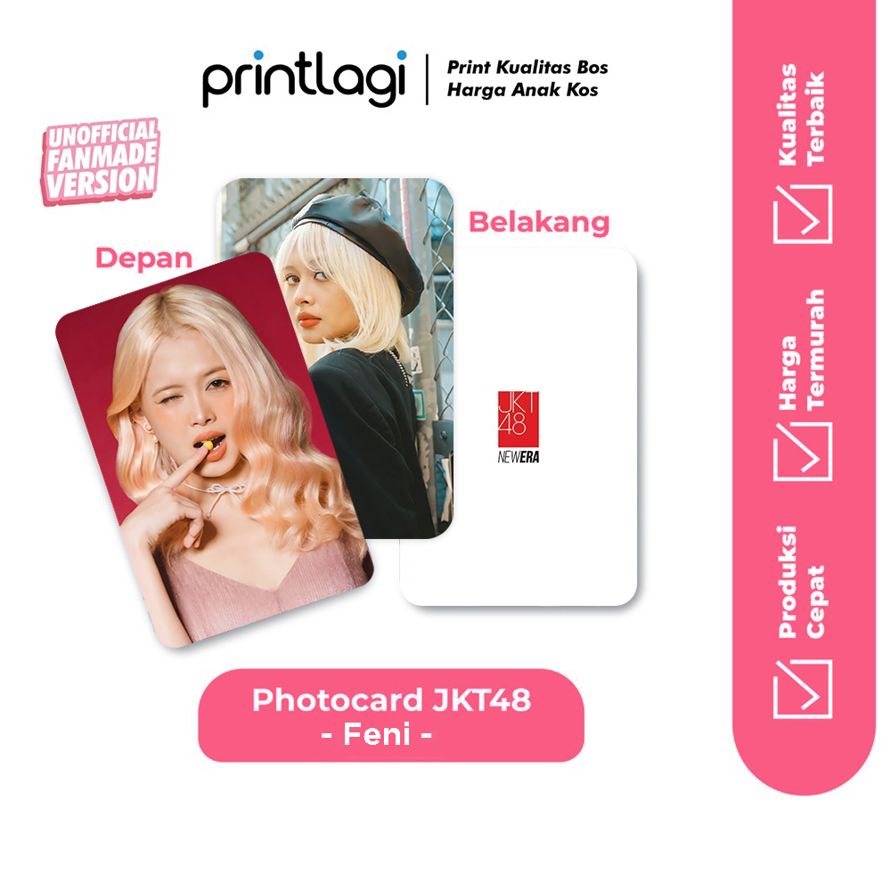 照片卡 JKT48 Feni Fanmade 2 面 PC JKT48 Merch 非官方獲得內袖 | 蝦皮購物