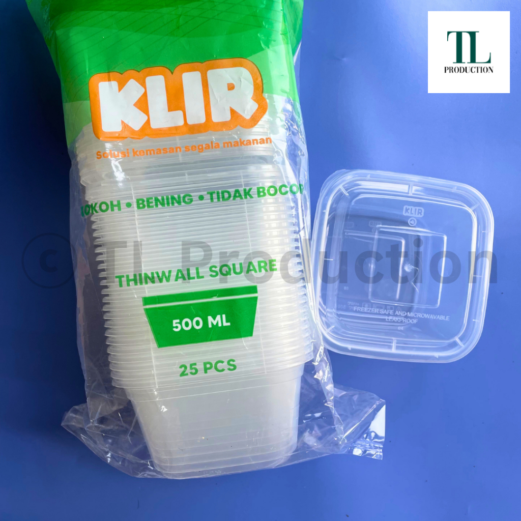 25set KLIR Thinwall Square Mini 500ml 杯子甜點 25pcs Thinwall Bo | 蝦皮購物