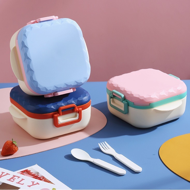 Macaroon School 兒童午餐盒 900ml 午餐盒無米餐具 | 蝦皮購物