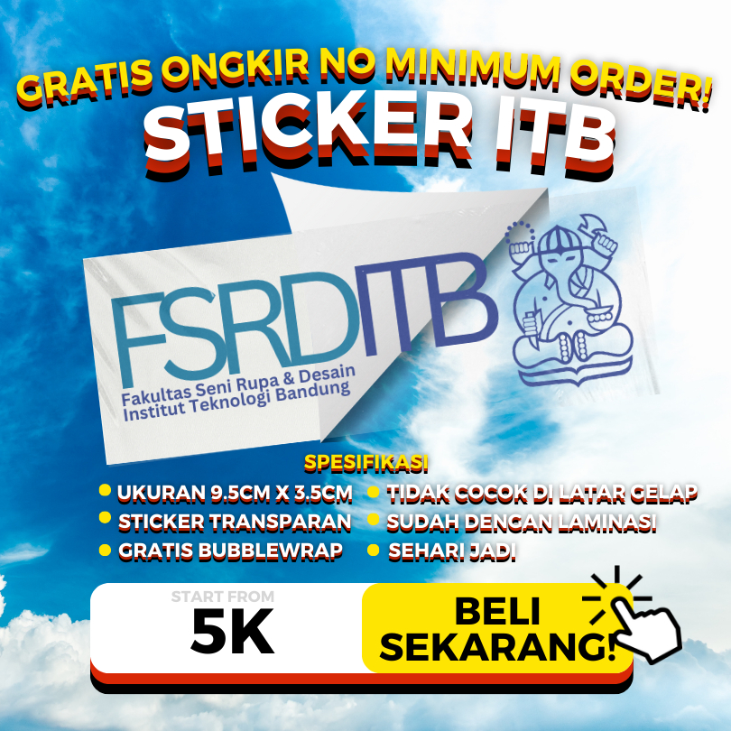 Fsrd ITB 貼紙校園貼紙萬隆科技學院 SBM SITH FSRD FMIPA FTTM SF FITB FTMDF | 蝦皮購物