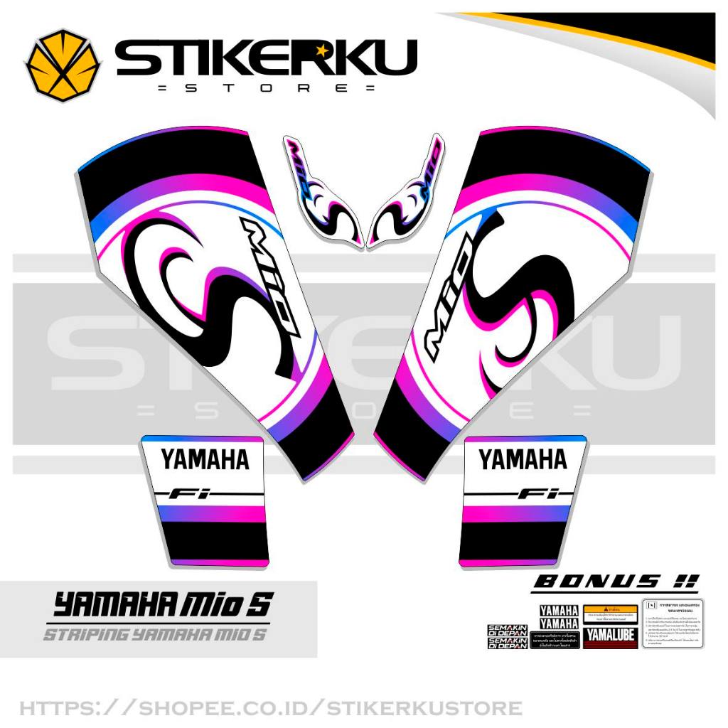 條紋 MIO S MOTIF 2 STICKER MIO S 125 STICKER MIO S BLUECORE ST | 蝦皮購物
