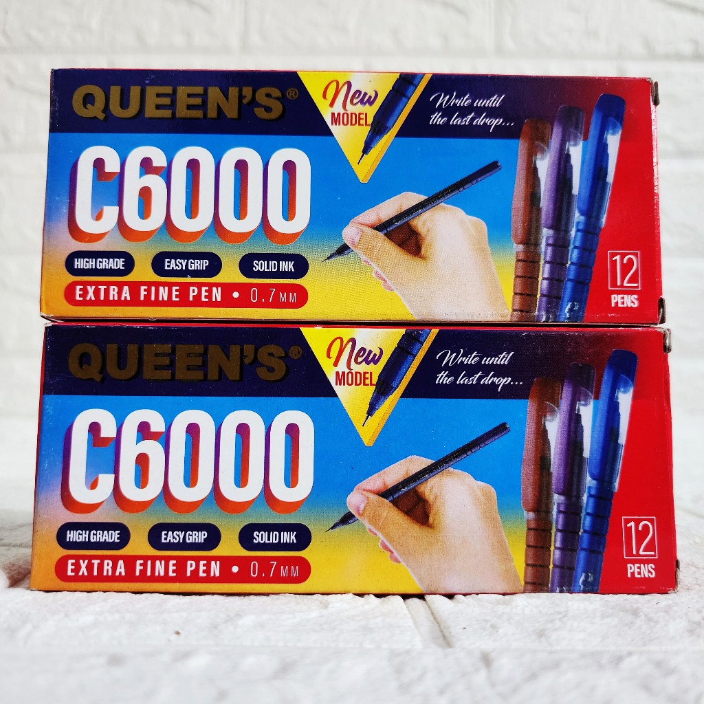 Hitam FASTER QUEEN'S C6000 EXTRA PEN FASTER PEN 黑色筆 | 蝦皮購物