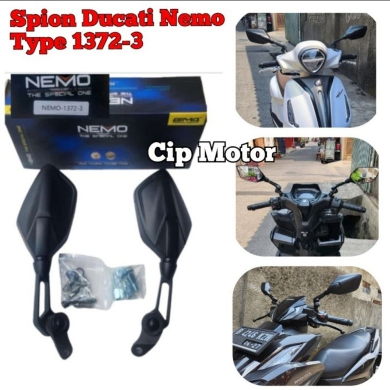 後視鏡 Ducati NEMO 1372-3 通用 Nmax Filano Vixion Lexi Aerox Adv | 蝦皮購物