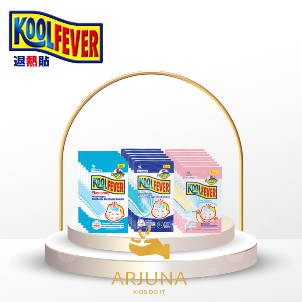 Arjuna Kool Fever Cool Fever 石膏壓縮發燒嬰兒兒童冷卻貼 Koolfever 1 片凝膠 K | 蝦皮購物
