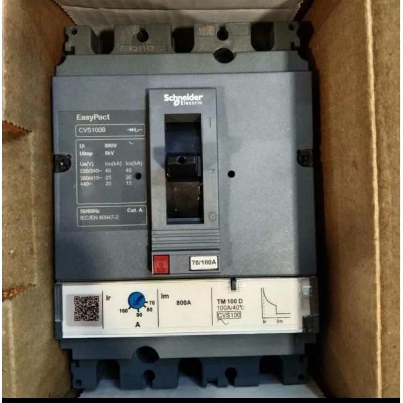 Mccb 斷路器施耐德 CVS100B 3P 80A LV510306 25ka 原裝 | 蝦皮購物