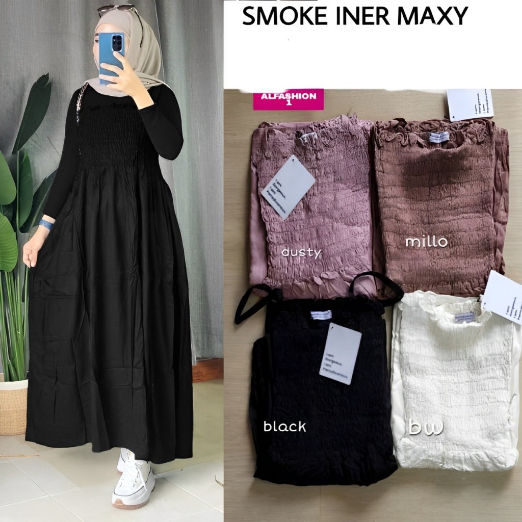 Nirra INNER DRES 煙霧系列材料氣流 PREMIUM MAXY CASAUAL | 蝦皮購物