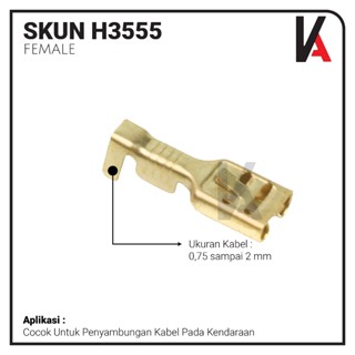 Skun 扁平連接器迷你母 Skun 母端子 Skun H3555 單元 | 蝦皮購物