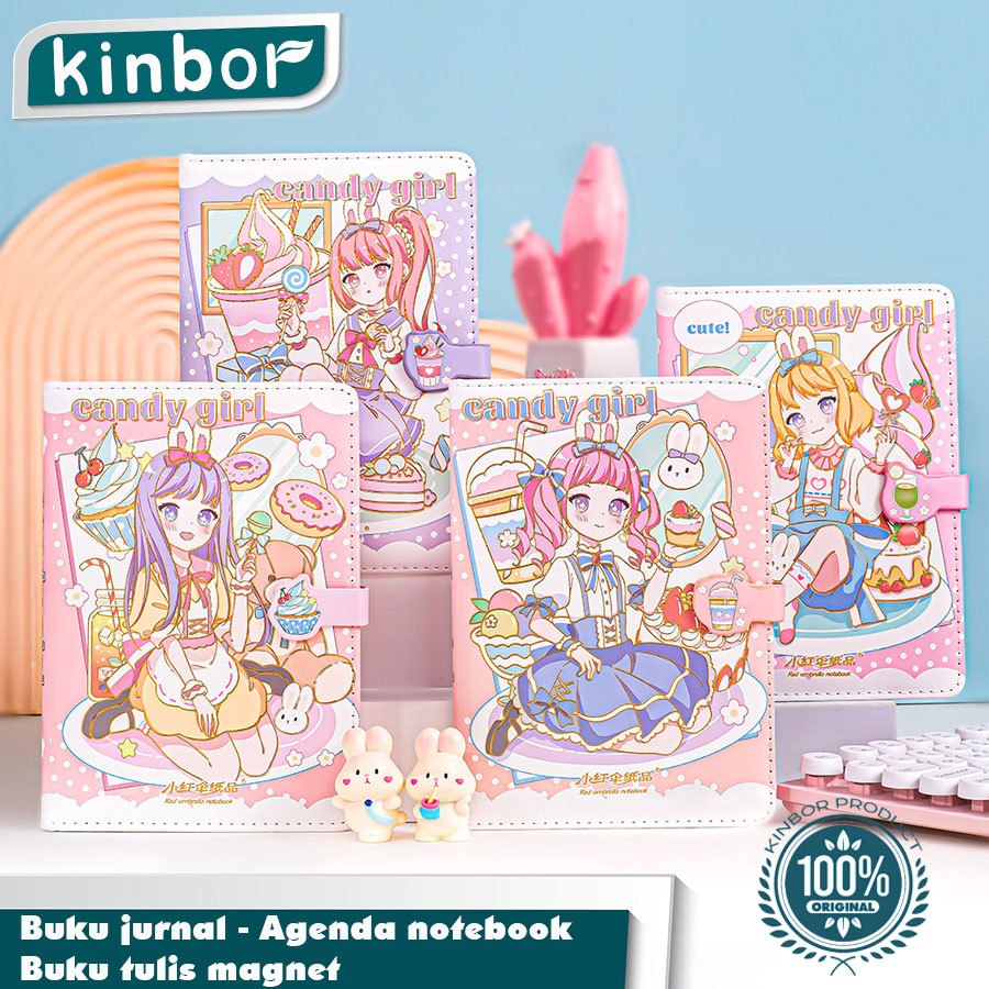 Kinbor Notebook 日程日記本/磁鐵書寫本/卡通筆記本/可愛角色議程 | 蝦皮購物