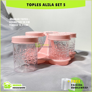 Alila Jars Set 4set 5 餅乾罐塑料罐透明美學水晶罐開齋節蛋糕零食罐婚禮托盤 | 蝦皮購物
