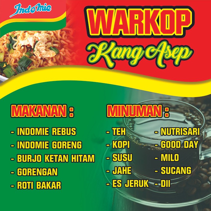 Warmindo Warung Indomie Banner 橫幅免費設計 | 蝦皮購物