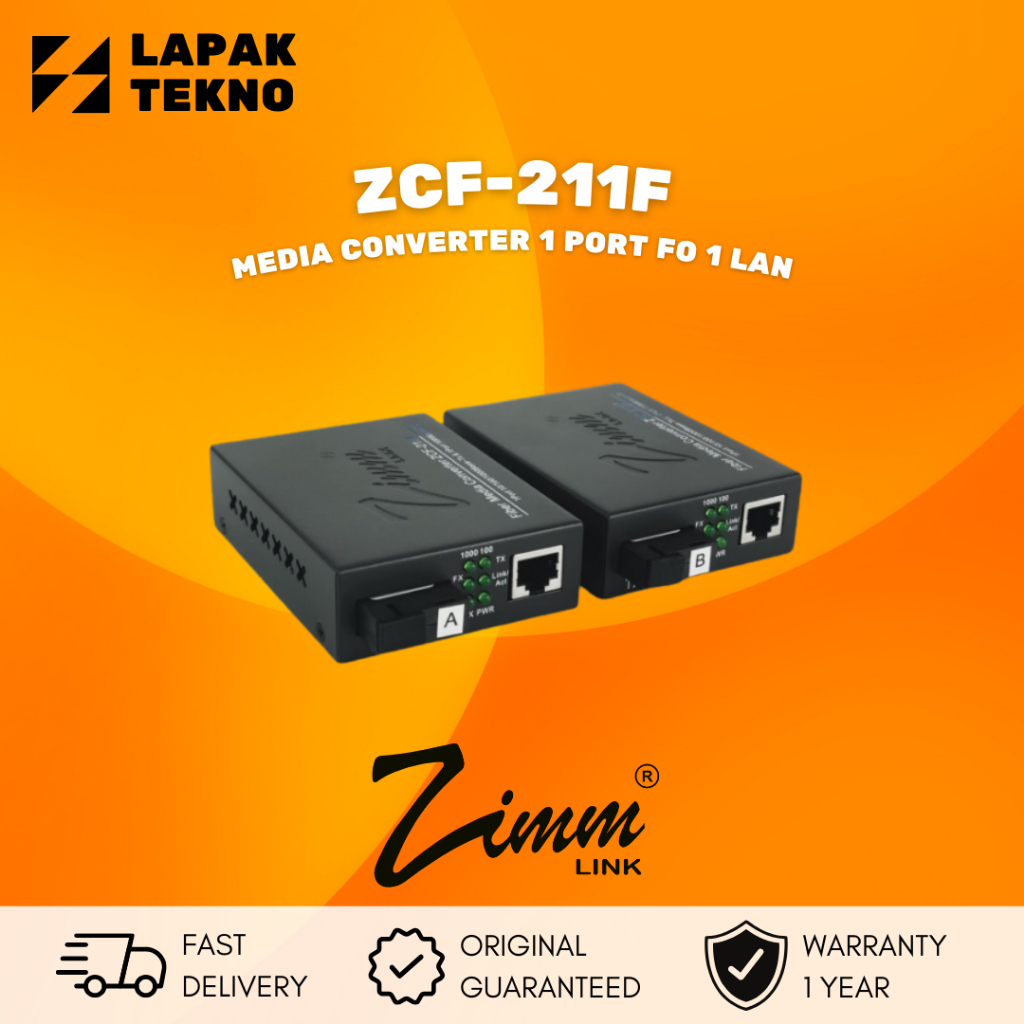 Zimmlink ZCF-211F 媒體轉換器 10/100/1000MBPS 千兆1.25G 單模20KM 1fibe | 蝦皮購物