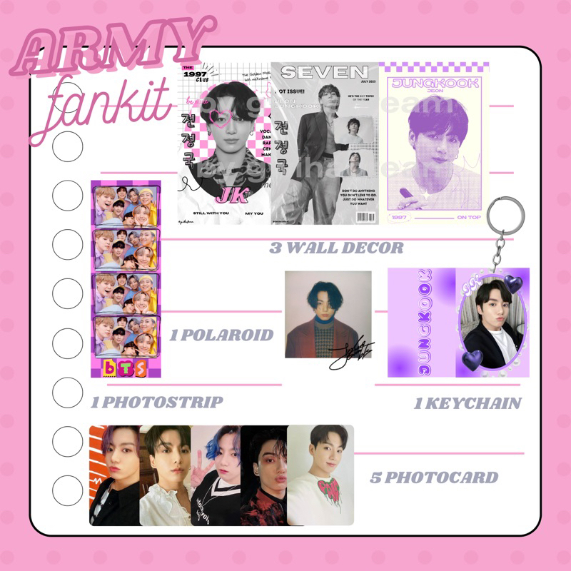 Fankit BTS RM JIN SUGA JHOPE V JIMIN JUNGKOOK FANKIT KPOP FA | 蝦皮購物