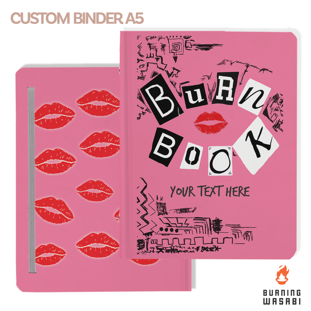 Binder Burn Book Mean Girls Cosplay 審美 A5 20 環 6 環自定義名稱燃燒芥末 | 蝦皮購物